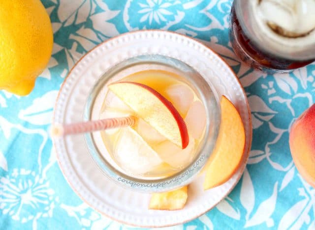 Peach, Lemon & Iced Tea Agua Fresca | Coupon Clipping Cook®