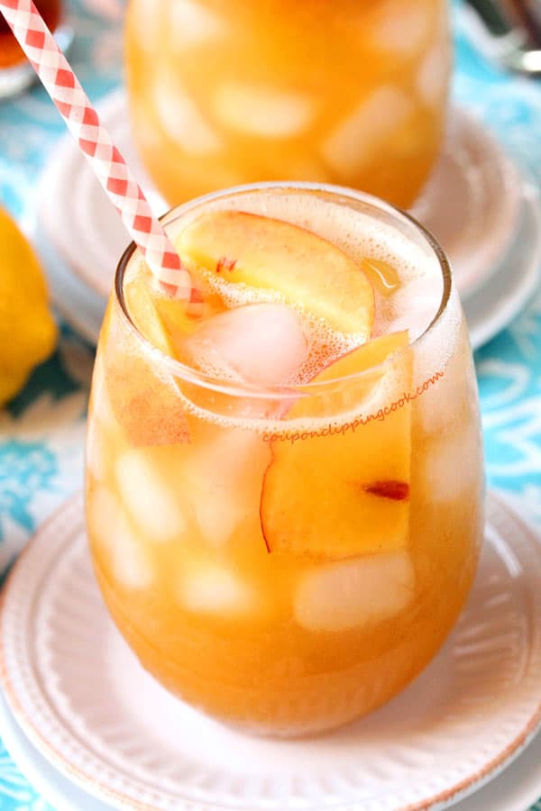 Peach, Lemon & Iced Tea Agua Fresca